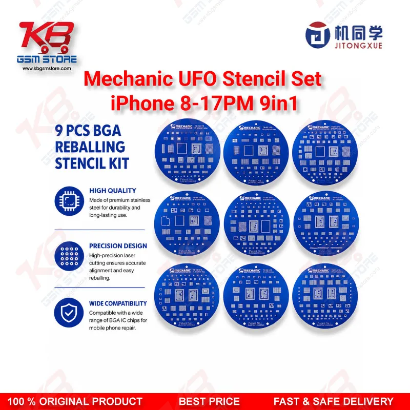 Mechanic UFO 9in1 Stencil Set iPhone 8-17PM | KB GSM Store